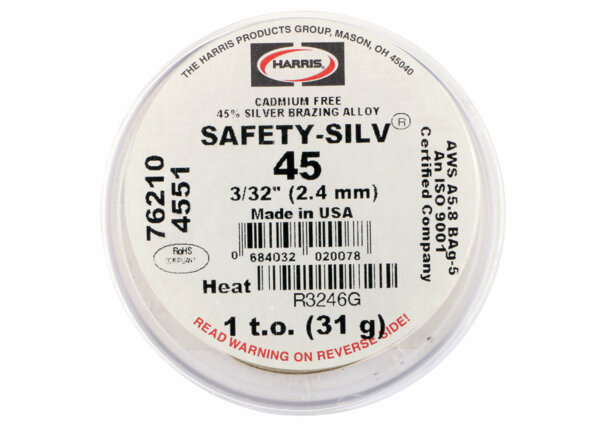 Safety-Silv® 45 Silver Brazing Alloy