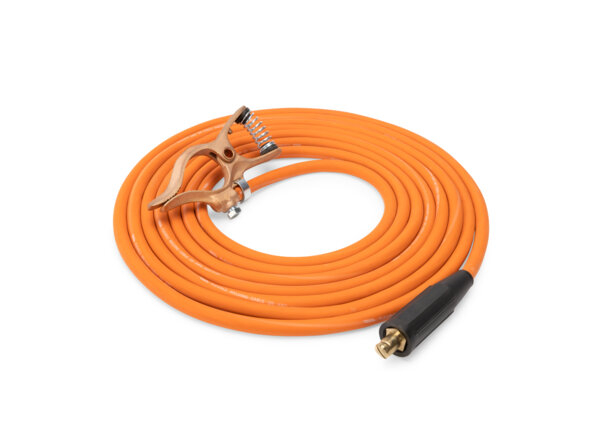 Flexible Cable Work Lead - 2/0 with Tweco® Male & Ground Clamp - 50 FT