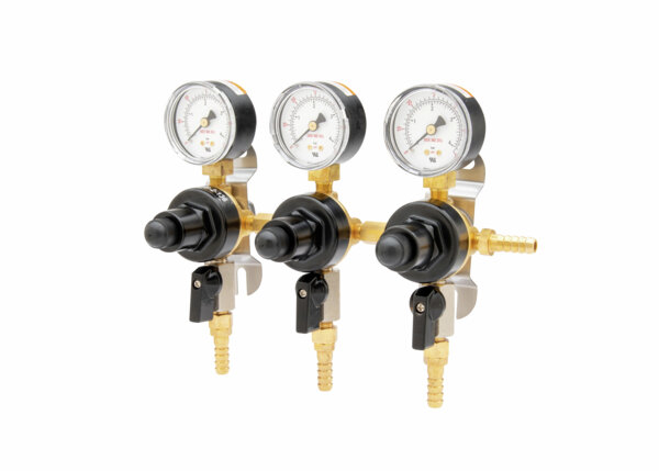 CB2 Beverage Regulator Secondary, Beer, 60 PSI, 5/16 Barb, 5/16 Barb, 3 ...