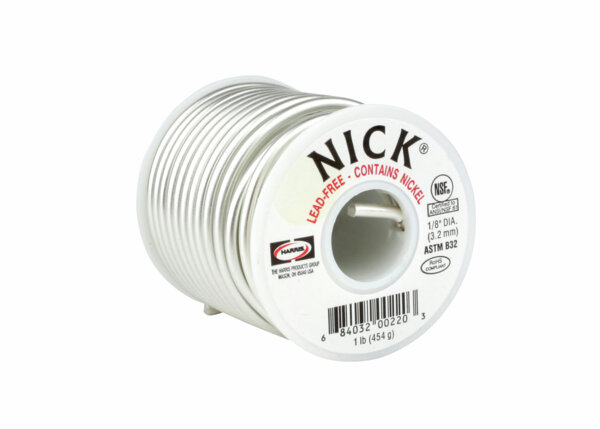 Nick® Lead-Free Solid Wire Solder 0.118 in (3.0 mm) 25 lb Box