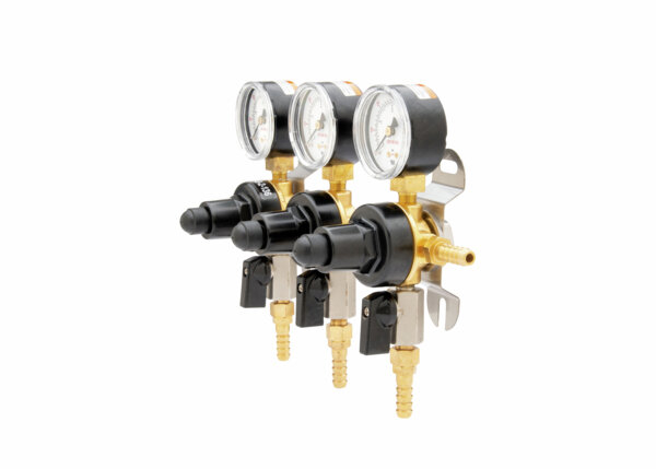 CB2 Beverage Regulator Secondary, Beer, 60 PSI, 5/16 Barb, 5/16 Barb, 3 ...