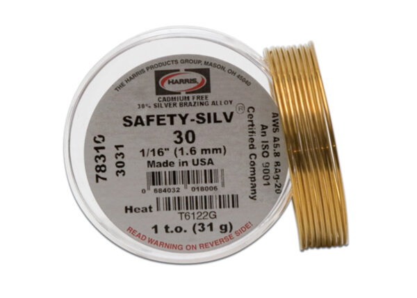 Safety-Silv® 30 High Silver Brazing Alloy 1/16 in. x 1 toz. Cup