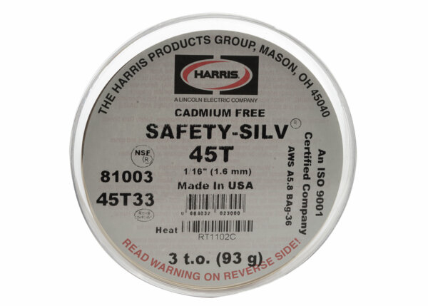 Safety-Silv® 45T High Silver Brazing Alloy