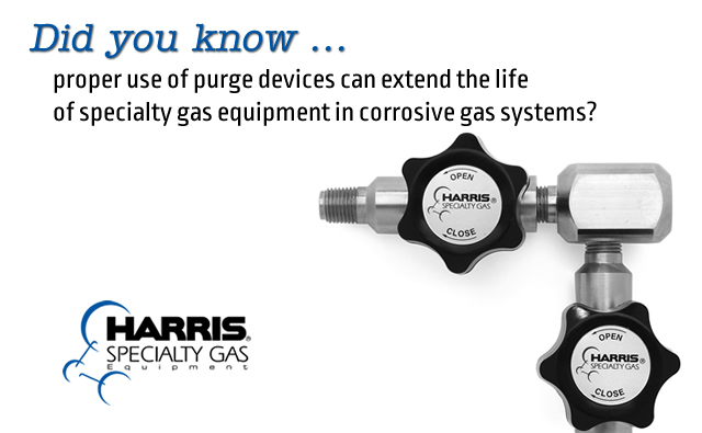 Proper use of purge devices can extend the life of specialty gas ...