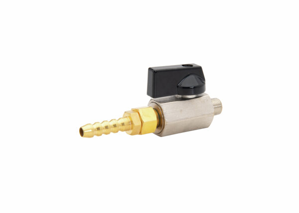 Regulator Barb with Valve 1/4 in. x 1/8 in. NPT