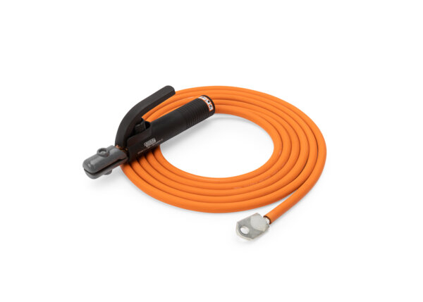Flexible Cable Work Lead - 2 AWG with 200A Electrode Holder & Lug - 12.5 FT