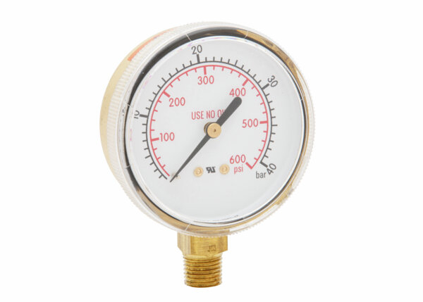 Regulator Pressure Gauge 2.5 in. 600 PSI / 40 BAR